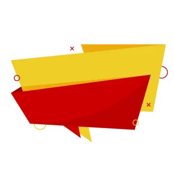 Red And Yellow Empty Shape Banner Vector Empty Shape Banners PNG And Vector With Transparent