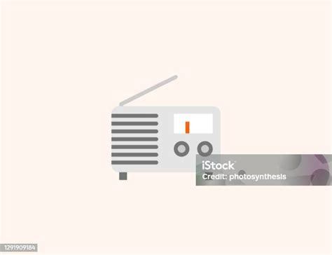 라디오 벡터 아이콘입니다 격리 된 라디오 플랫 컬러 일러스트 기호 벡터 라디오에 대한 스톡 벡터 아트 및 기타 이미지 라디오 이모티콘 가정 생활 Istock