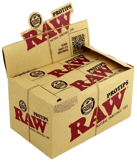 Raw Protips Natural Unrefined Tips 24pk 4 Aces Wholesale