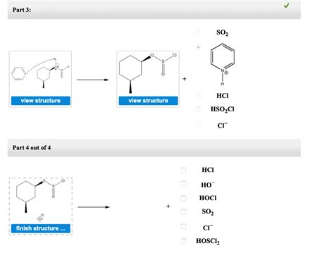 Solved Part 3 So2 O Ci H Hci View Structure View Structure