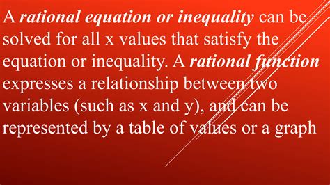 Rational Functions Equations And Inequalities Pptx