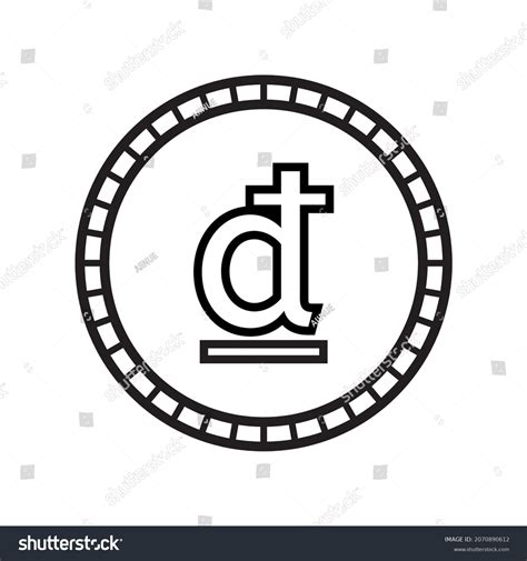 Vietnams Currency Symbol Coin Stock Vector Royalty Free 2070890612 Shutterstock
