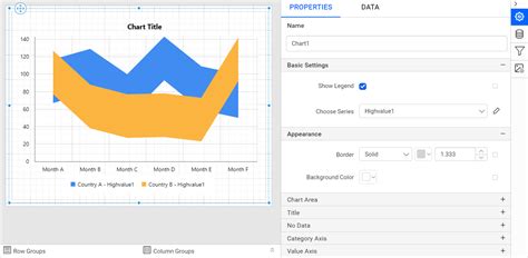 Range Area Chart Bold Reports Web Report Designer
