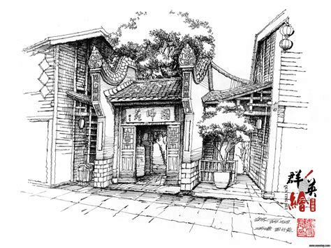 古建筑钢笔画小构图 古建筑简笔画 古建筑简笔画简单 第2页 大山谷图库