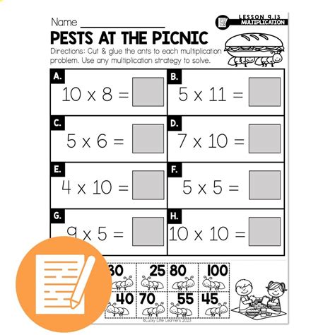 Lucky To Learn Math Lesson 913 Multiplication Independent Worksheets Library