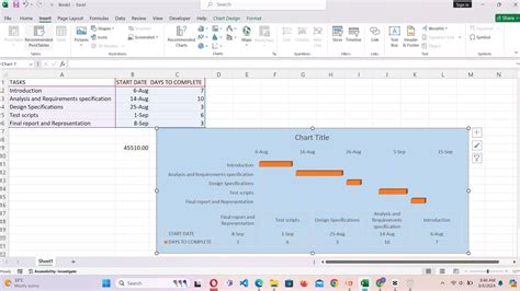 gantt chart excel tutorial how to make a basic gantt chart in microsoft excel 2021 youtube