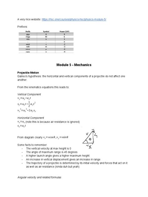 Module 5 Hsc Physics Notes Pdf Acceleration Velocity
