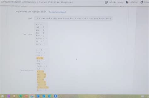 Solved Output Differs See Highlights Below Special