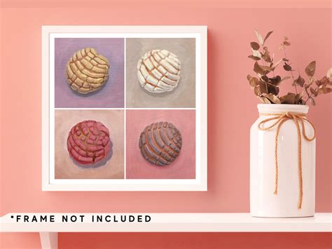 Concha Art Print Mexican Sweet Bread Kitchen Wall Art Etsy