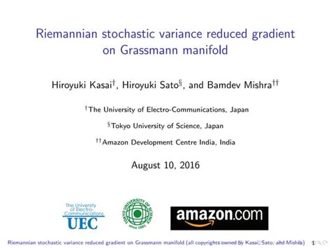 Riemannian Stochastic Variance Reduced Gradient On Grassmann Manifold Iccopt2016 Pdf