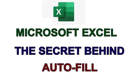 Excel Magic The Secret Behind Auto Fill Youtube
