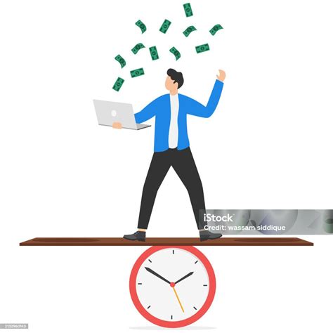 시간 관리 마감일 내에 프로젝트를 완료하기 위한 관리 작업을 완료하기 위한 생산성 또는 효율성 속도 및 긴급성 개념 컴퓨터 노트북 라이딩 시계로 작업하는 똑똑한 사업가