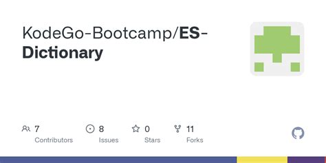 GitHub KodeGo Bootcamp ES Dictionary