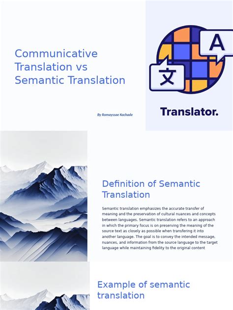 Communicative Translation Vs Semantic Translation Pdf Translations