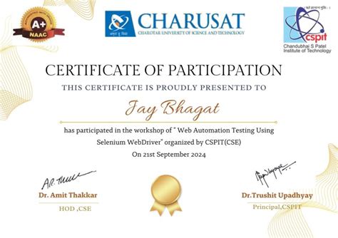 Jay Bhagat On Linkedin Automationtesting Selenium Webdriver Continuouslearning Cspit