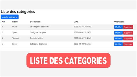 11 Liste Des Catégories Php Darija Youtube