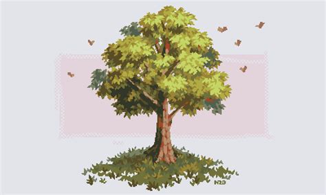 How To Draw A Pixel Art Tree
