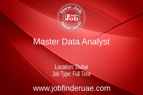 Master Data Analyst Job Finder Uae