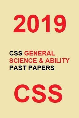 CSS General Science Ability Past Paper 2019 PDF Taleem360