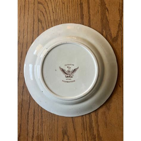 J Clementson Ironstone Brown Historical Castle Scene Transferware