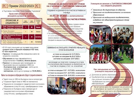 Търговска гимназия „Княз Симеон Търновски“ Стара Загора ПРИЕМ