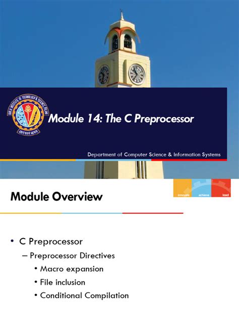 C Preprocessor Guide At Bits Pilani Pdf Computer Engineering