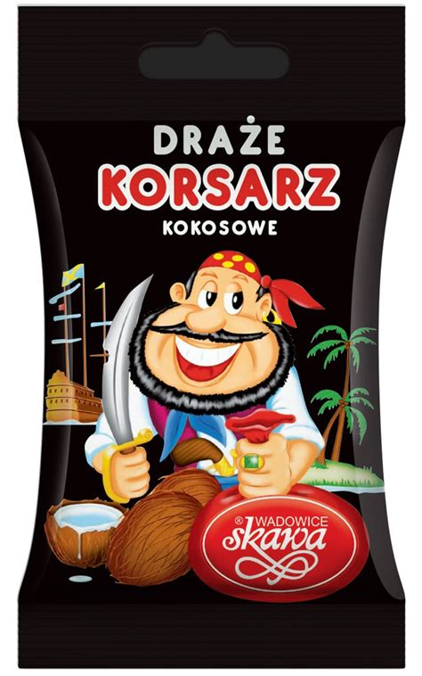 Польські кокосові драже в шоколаді смачні Корсар Draze Korsarz TM SKAWA ...