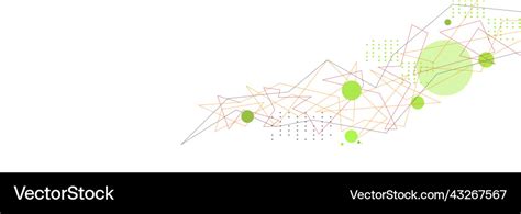 Abstract Lines And Dots Connect Background Vector Image