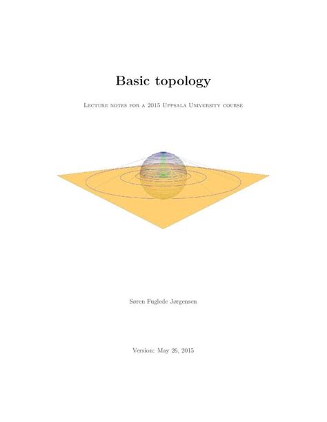 Pdf Basic Topology Fuglede Dk · Basic Topology Lecture Notes For A 2015 Uppsala University