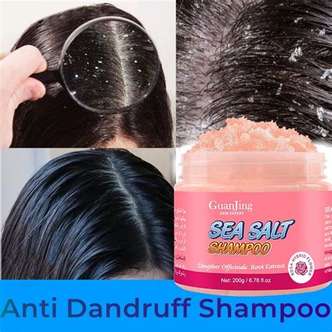 COD 200g Sea Salt Shampoo Itching Anti Dandruff Shampoo Psoriasis Treatment Scalp Scrub