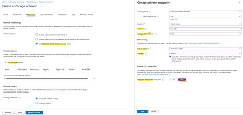 set up an azure storage account and blob storage for sftp access by using a private endpoint