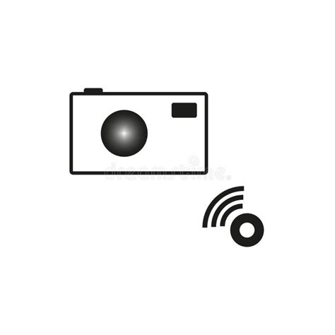Camera With Wi Fi Photography Vector Symbol Black Minimalist Style Wireless Connection Icon