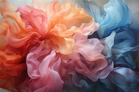 Dynamic Folds Of Multicolored Fabric Abstract 3d Wavy Background Colorful Waves Flow Liquid