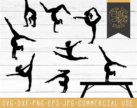 Gymnastics Silhouette Clip Art