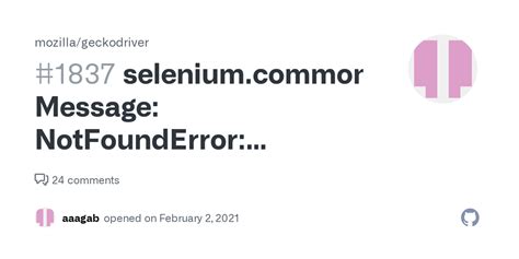 mon exceptions webdriverexception message notfounderror