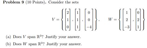 Solved Problem Points Consider The Sets Chegg