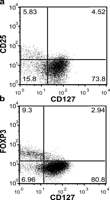 Cd127 Expression Inversely Correlates With Foxp3 And Suppressive