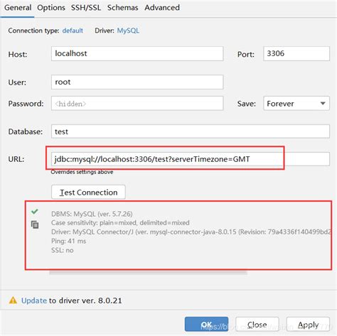 idea 配置连接数据库报错 server returns invalid timezone need to set