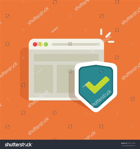 Internet Protection Symbol Data Protection Shield Stock Vector Royalty