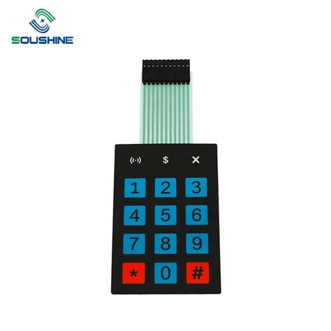 custom membrane switch 4x4 matrix keypad 16 keys numeric keypad buy