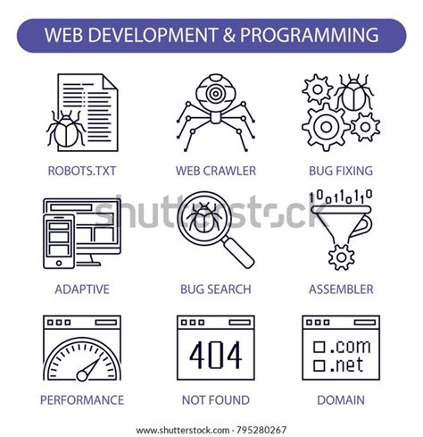 Web Development Programming Icons Set Eps10 库存矢量图（免版税）795280267 Shutterstock