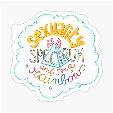 Sexuality Is A Spectrum Rainbow Sticker For Sale By GiuliaLiv Redbubble