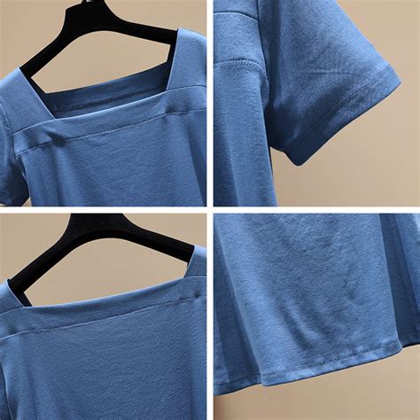 Special Price Plus Size Square Neck T Shirt Pluspreorder