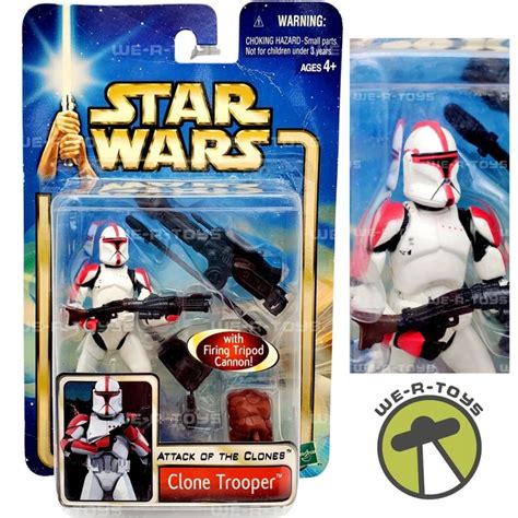 Star Wars Attack Of The Clones Clone Trooper Action Figure Hasbro Nrfp