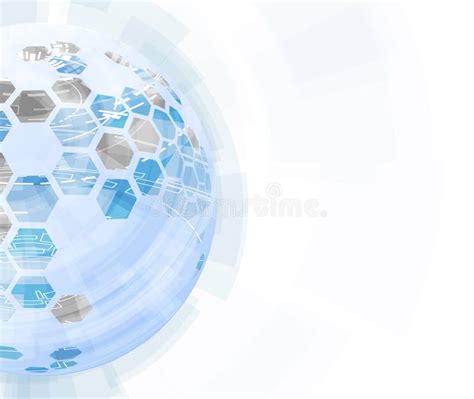 Abstract Science Vector Background With Hexagons Stock Vector