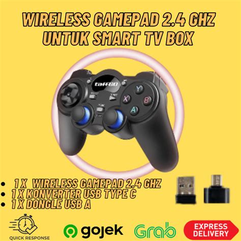 Jual Wireless Gamepad 24 Ghz Untuk Smart Tv Box Hp Laptop Pc Dengan