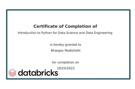 Earned Databricks Python Certification Bhargav Madishetti Posted On The Topic Linkedin