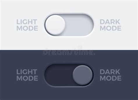 Dark Mode And Light Mode Toggle Switch Buttons Material Design Slider Switch Buttons Set Day