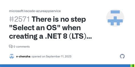 There Is No Step Select An OS When Creating A NET 8 LTS Web App