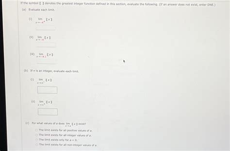 Solved If The Symbol I I ﻿denotes The Greatest Integer